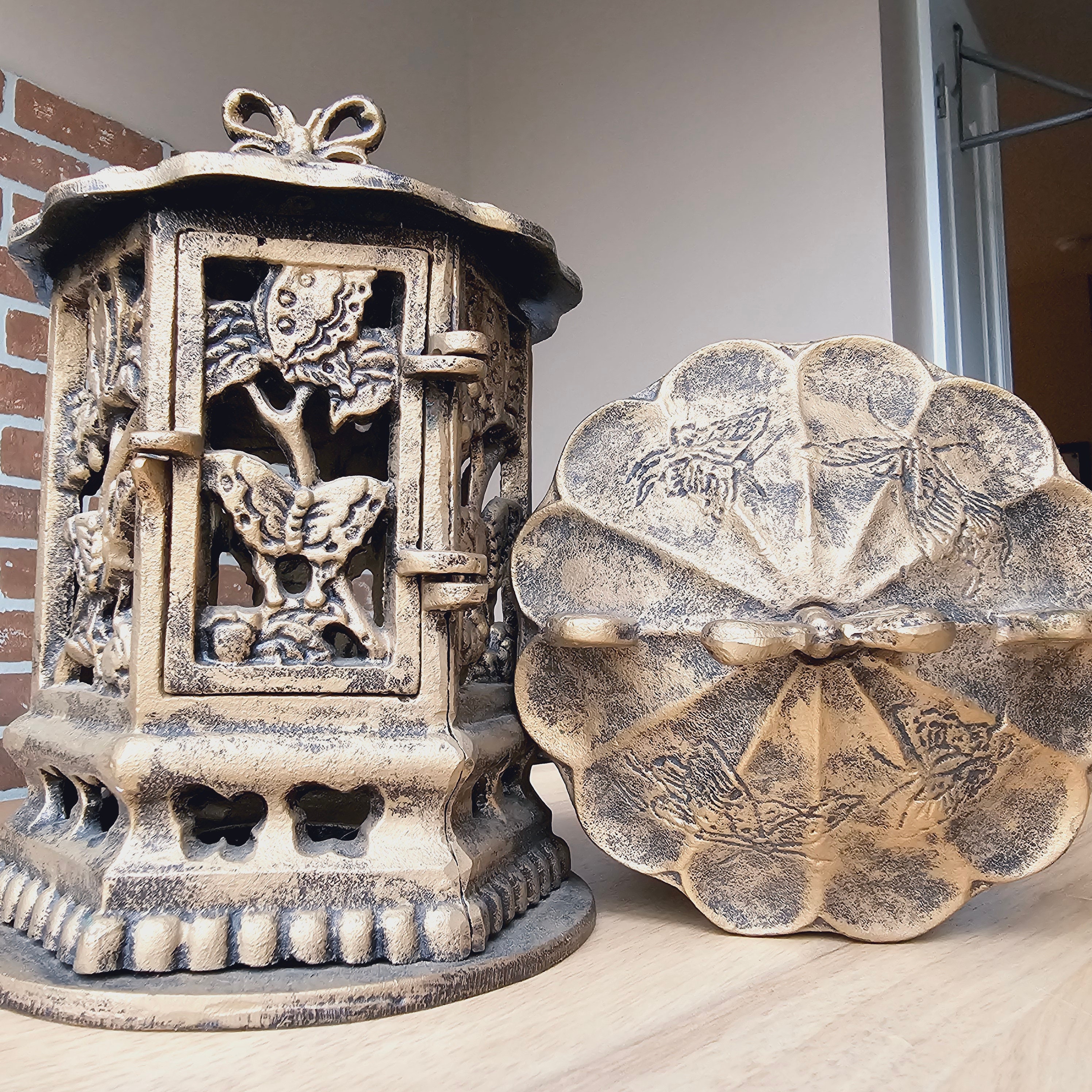 Pair of Japanese Cast Iron Garden Lanterns Candle Lanterns - Etsy
