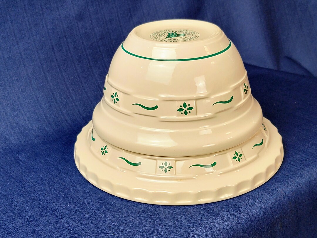 Longaberger Woven Traditions Heritage Green Bakeware Set - 8" Mixing ...