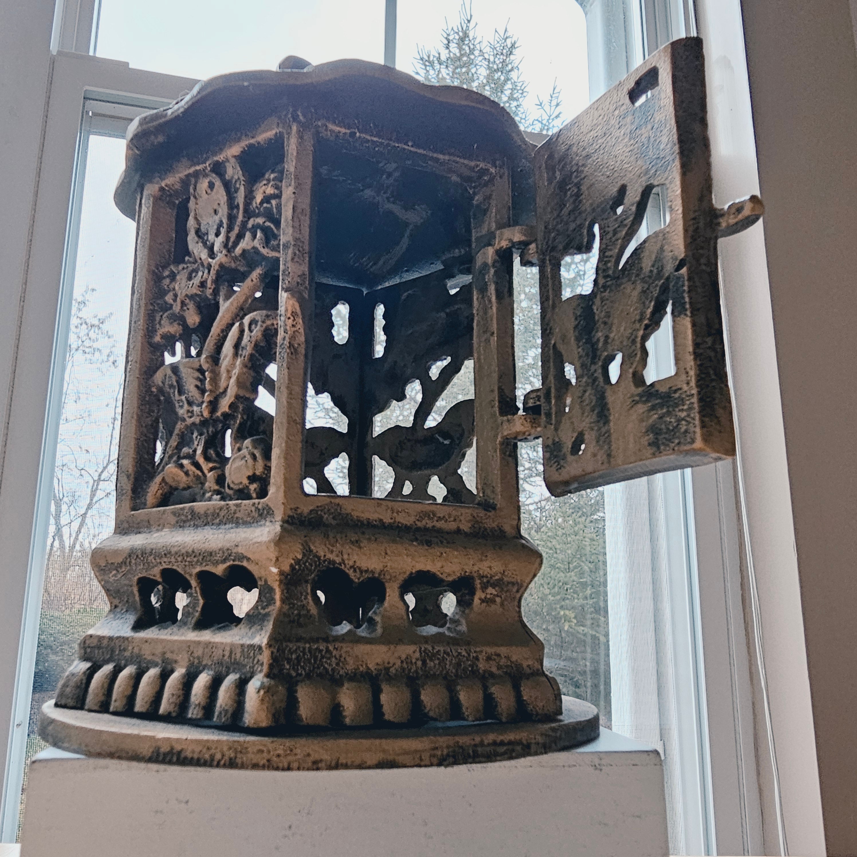 Pair of Japanese Cast Iron Garden Lanterns Candle Lanterns - Etsy