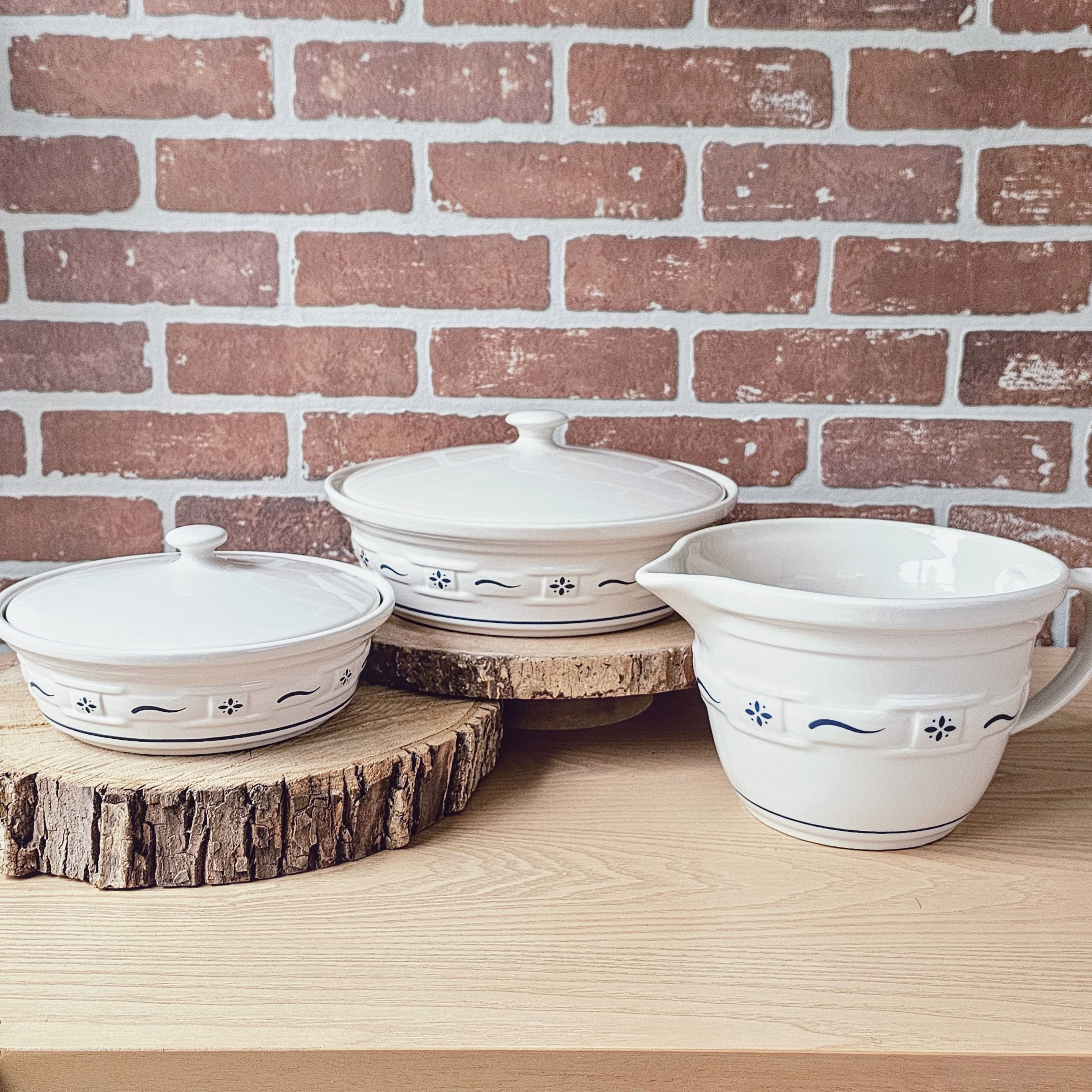 Longaberger Pottery Woven Traditions Classic Blue Bakeware - Etsy