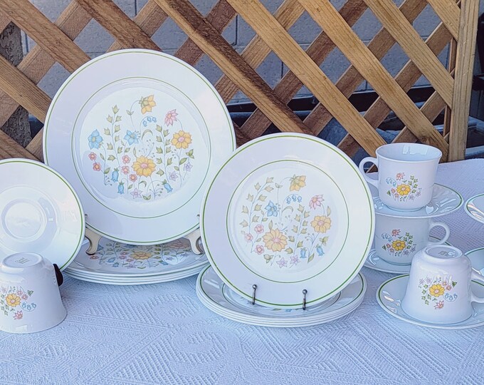 Corelle Spring Meadow 24-piece Dinnerware Set, (5) 10-1/4" Dinner ...