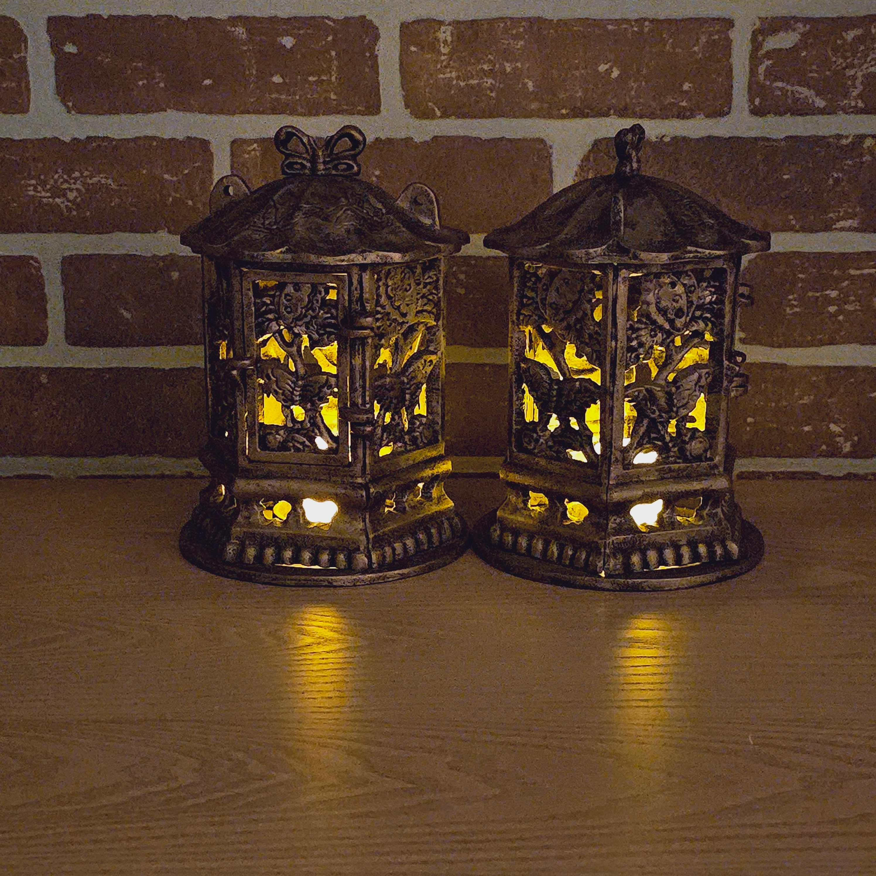 Pair of Japanese Cast Iron Garden Lanterns Candle Lanterns - Etsy