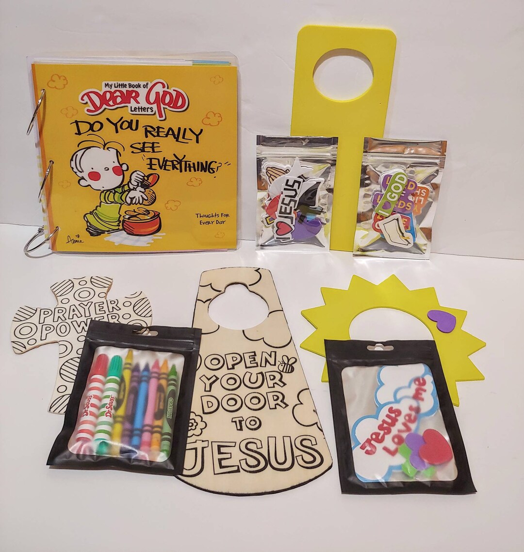 DEAR GOD LETTERS orange Journal & Kits for Children Includes 32 Pieces ...