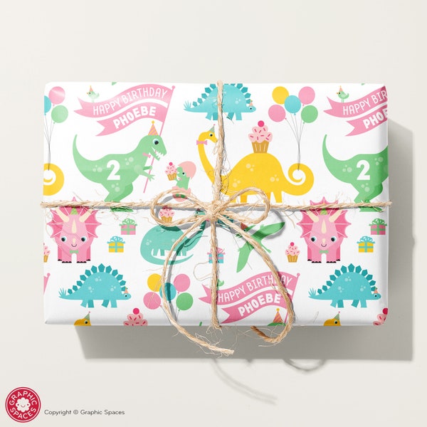Baby Girl First Birthday Wrapping Paper - Etsy