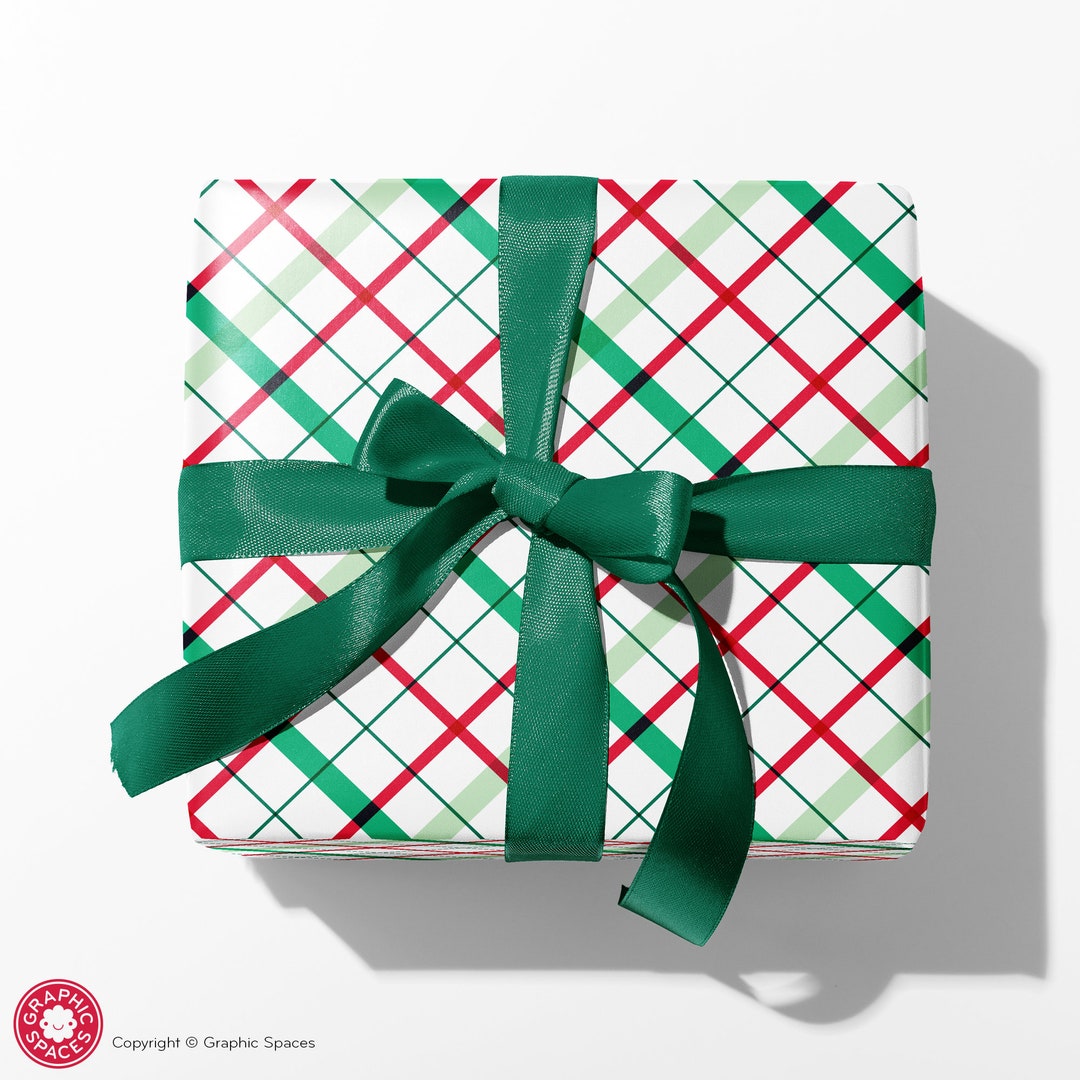 Christmas Plaid Wrapping Paper, Classic Holiday Gift Wrap - Etsy