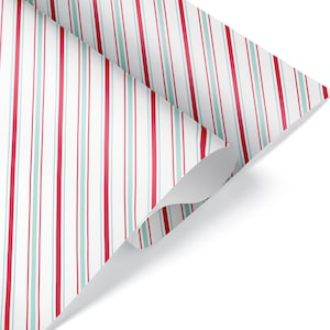 Christmas Stripe Wrapping Paper, Classic Holiday Gift Wrap - Etsy