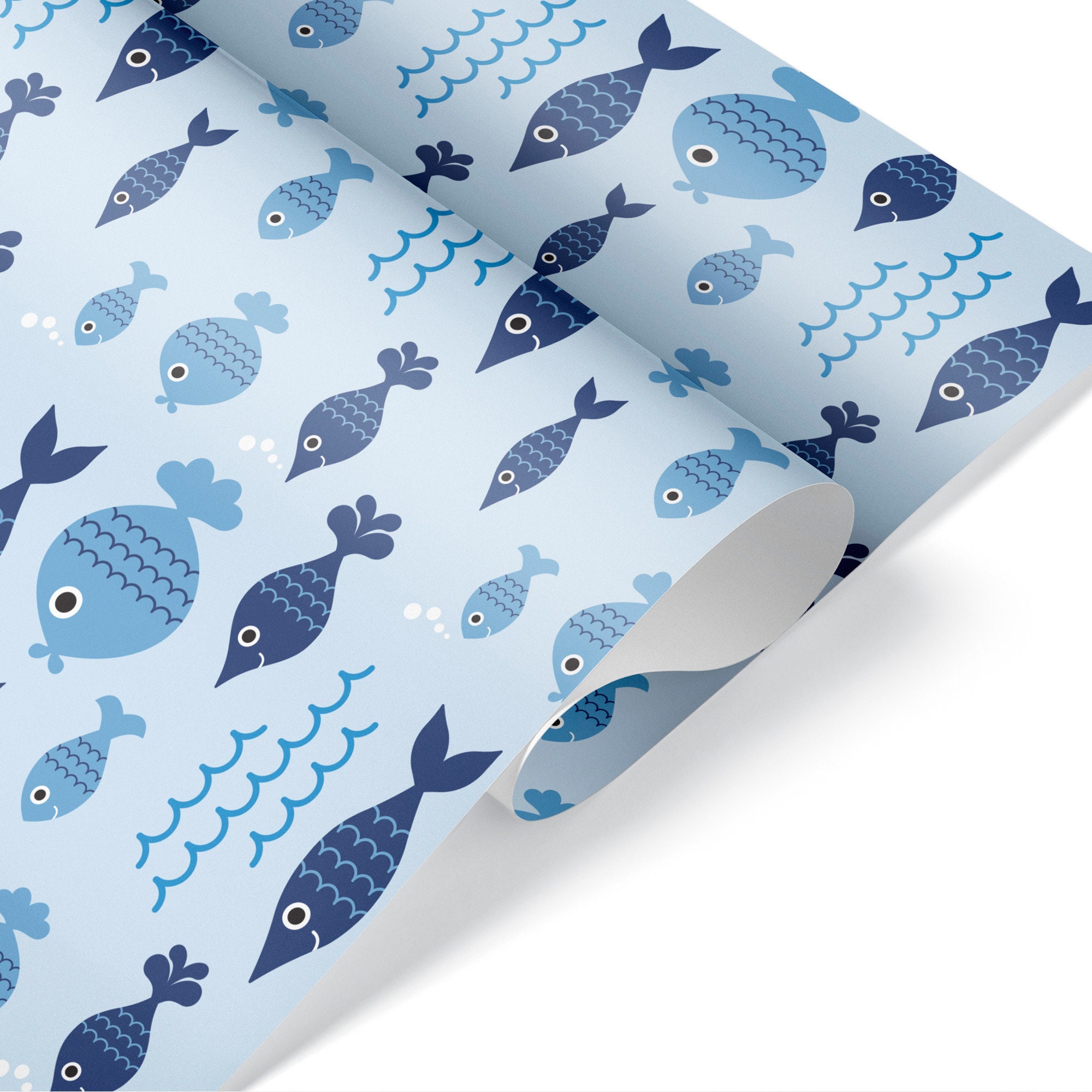 Fish Wrapping Paper Under the Sea Ocean Birthday Baby - Etsy