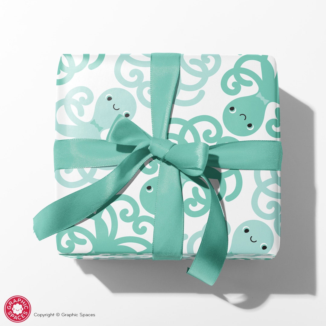 Octopus Wrapping Paper, Under the Sea, Ocean Birthday, Baby Shower ...