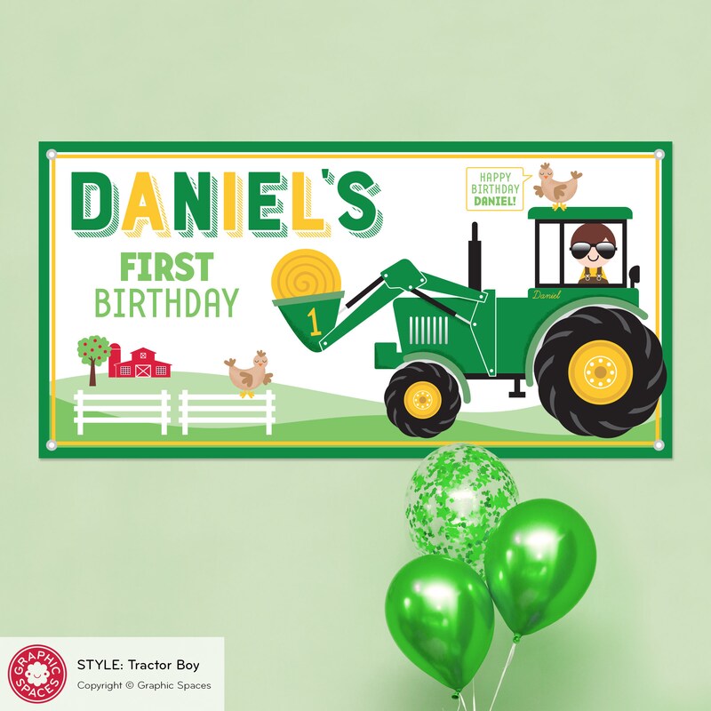 Tractor Banner - Etsy