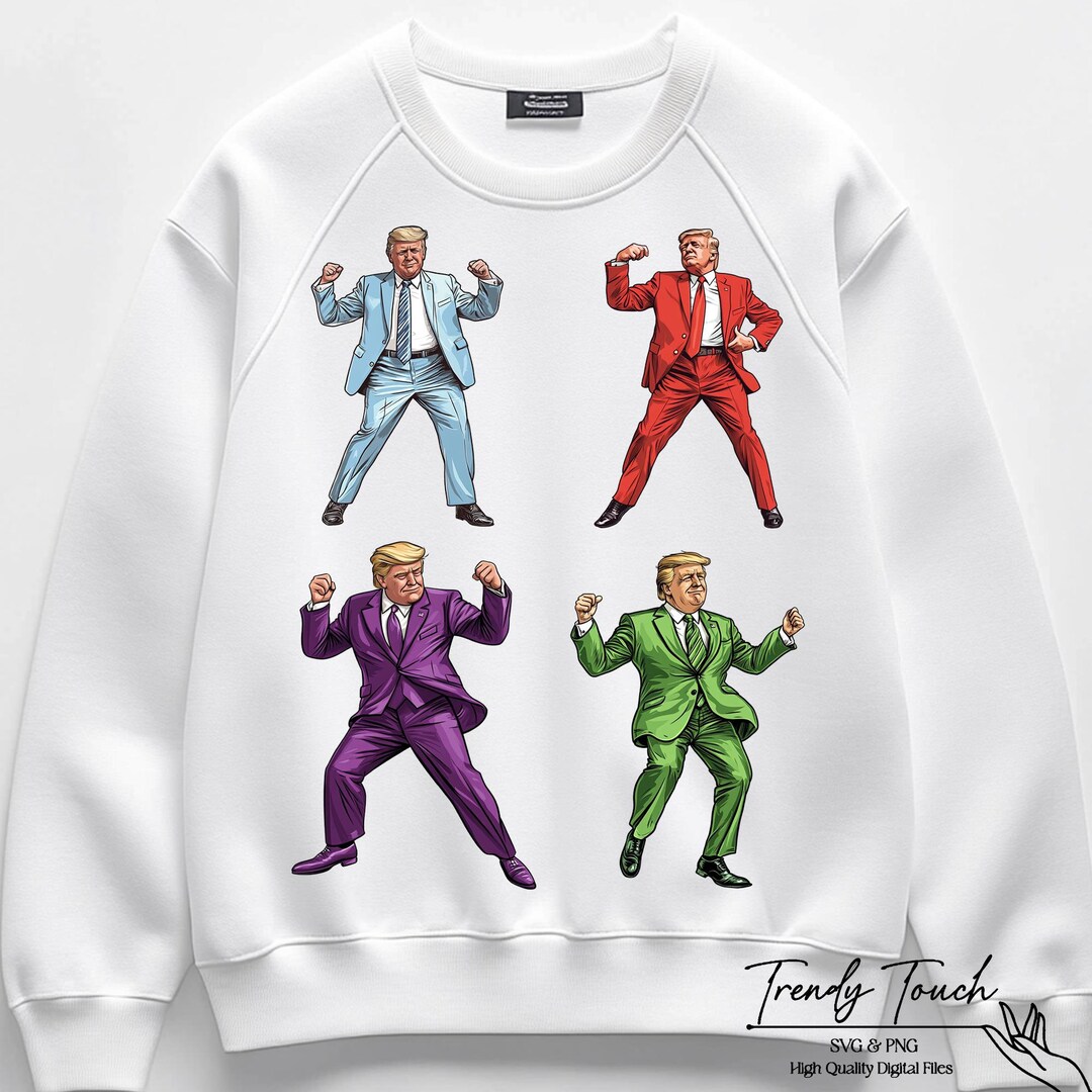 Dancing Trump Humorous Illustration Transparent Digital Download ...