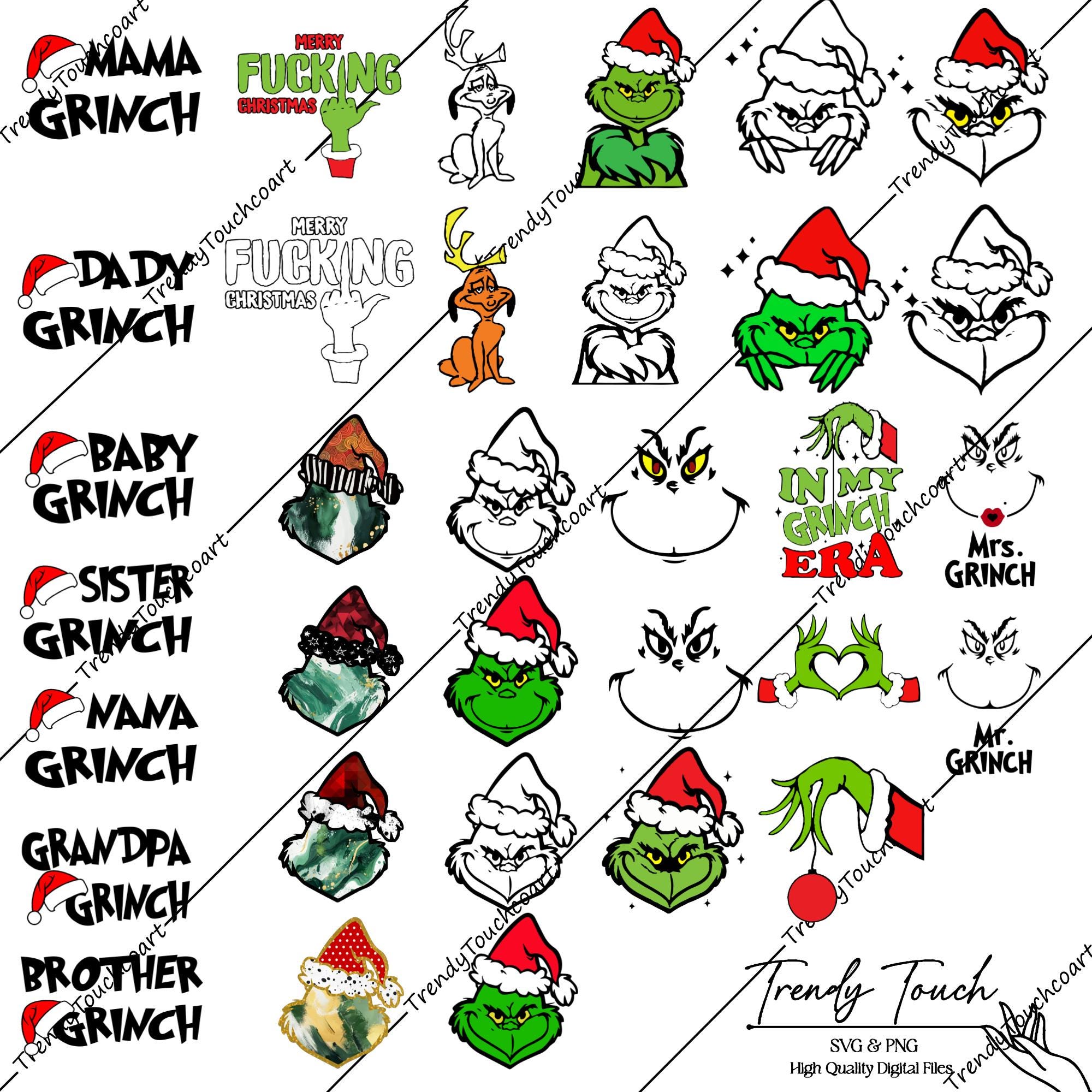 Grinch SVG PNG Grinch Bundle Grinch Christmas Grinch Clip Art SVG Ideal ...