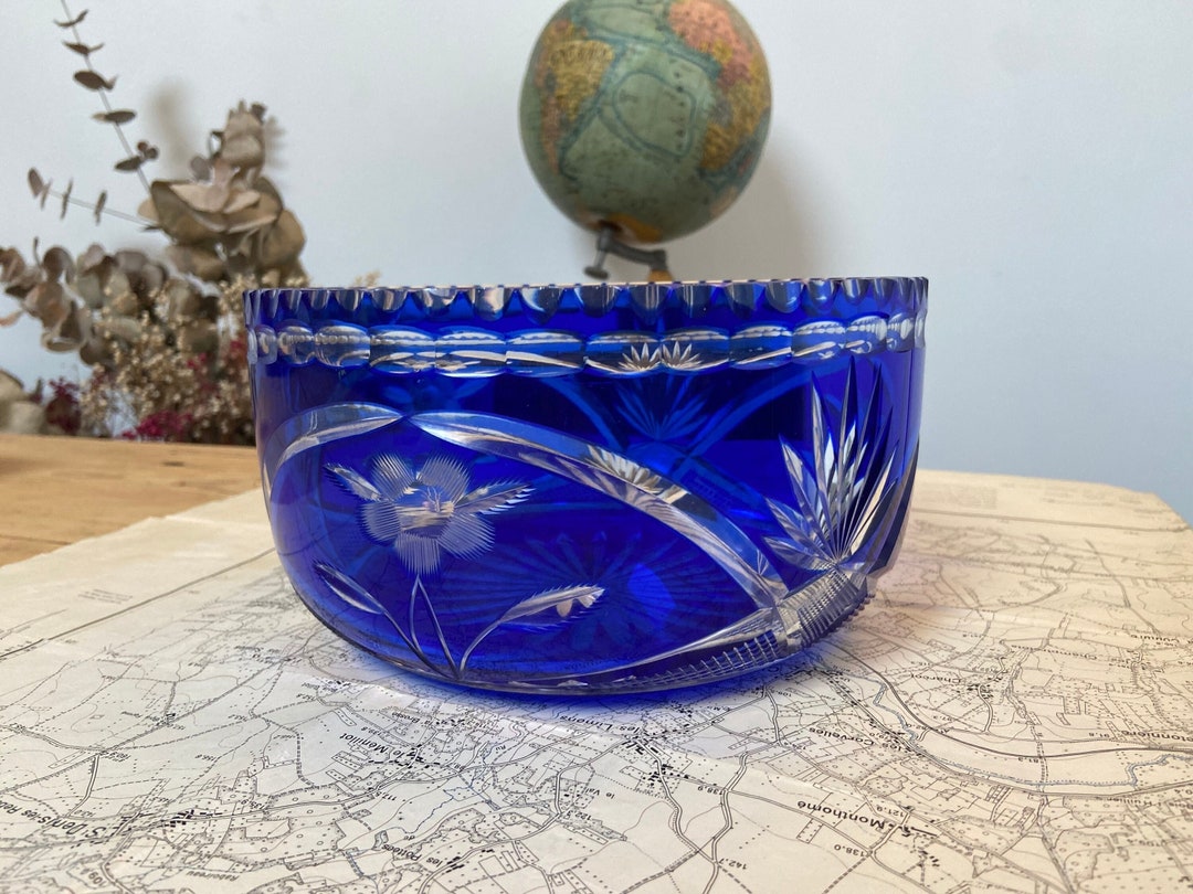Very Rare Vintage Cobalt Blue Saint Louis Crystal Cup - Etsy