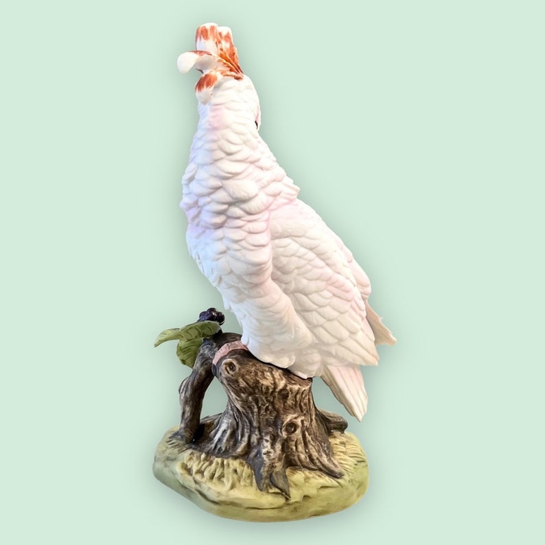 Andrea by Sadek Cockatoo Statue, White Crested Cockatiel Shelf Decor ...