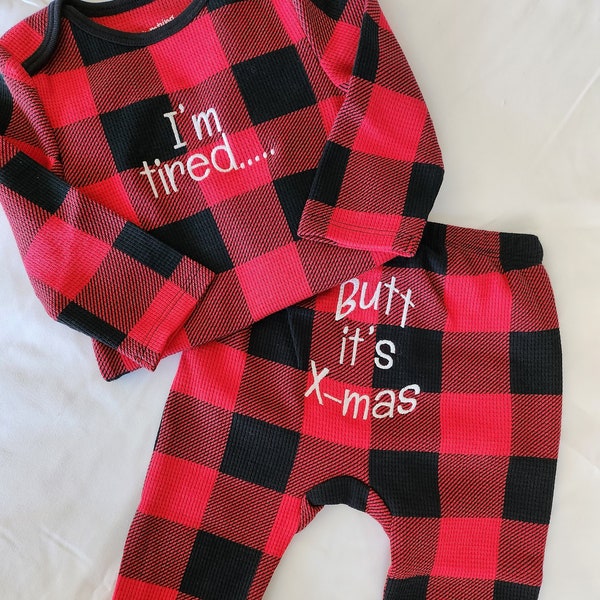 Red and Black Checkered Pajamas - Etsy