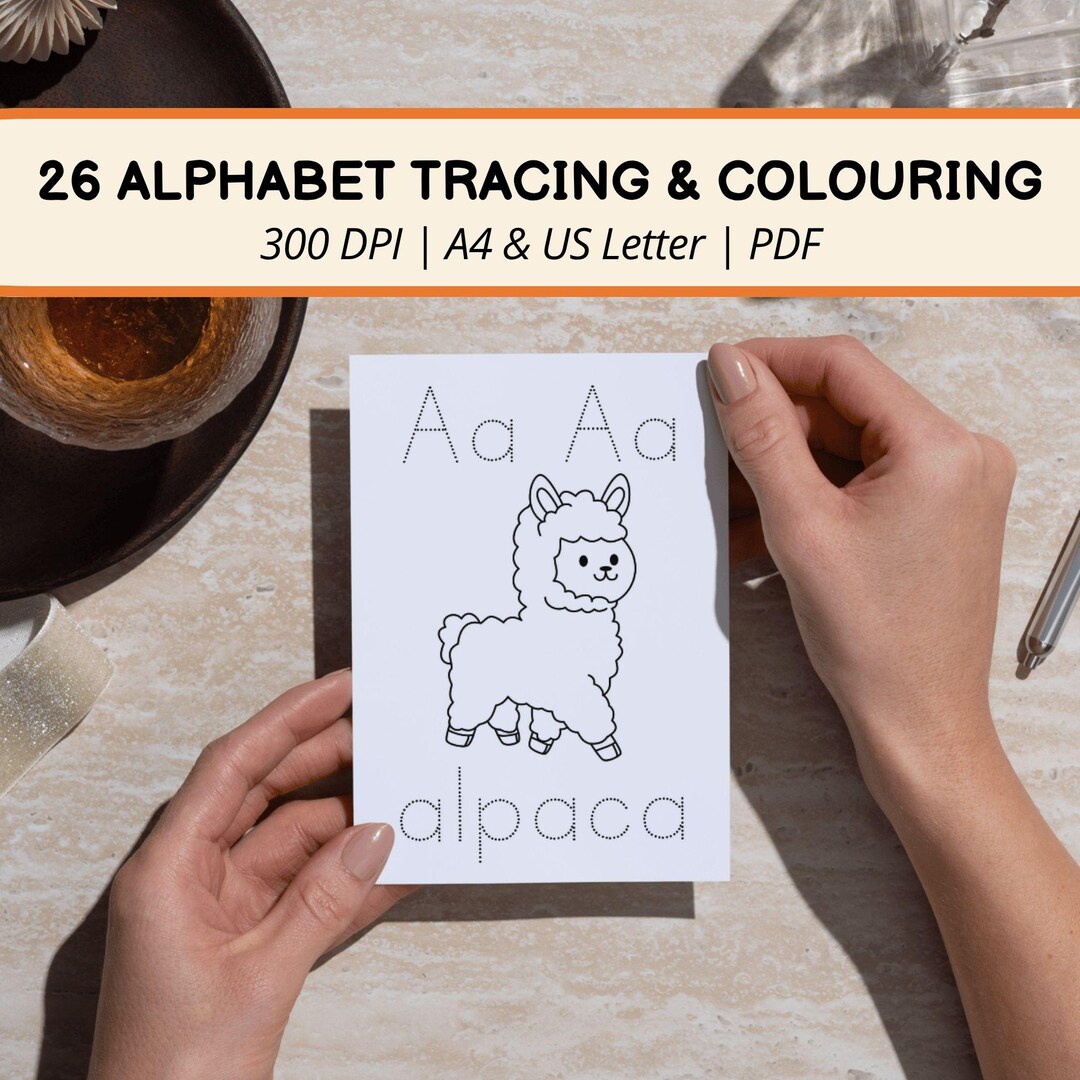 Farm Animal ABC Alphabet Tracing and Coloring — Printable for Kids ...