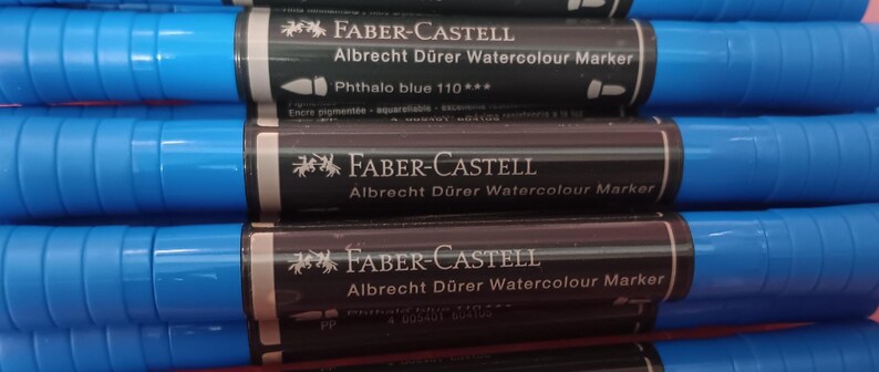 Faber Castell Watercolour Marker - Phthalo Blue - Etsy