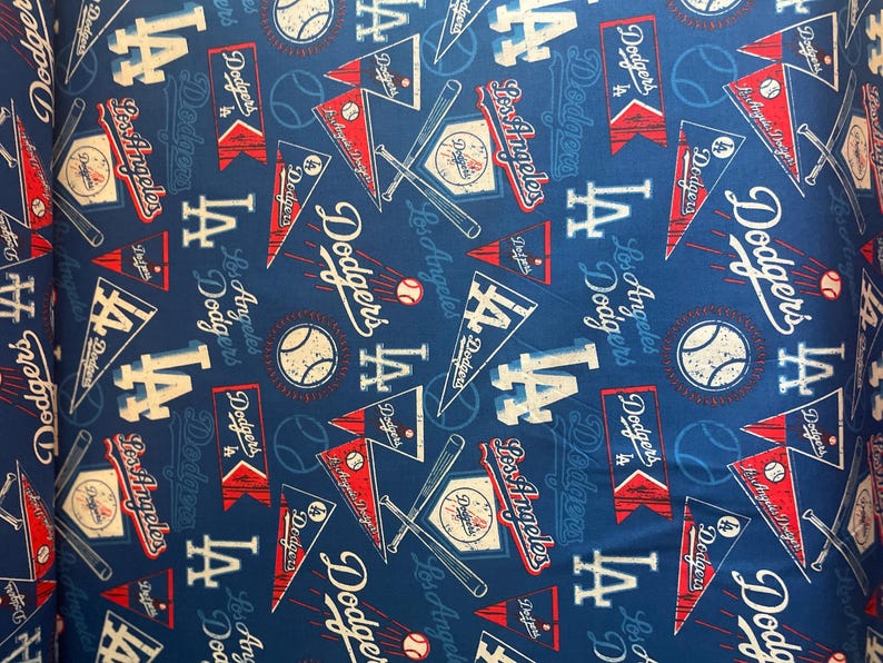LA Dodgers MLB Fabric - Etsy