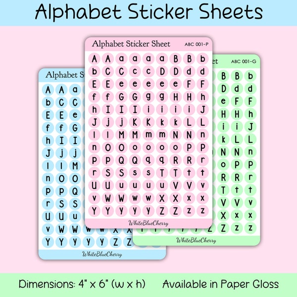 Abc Alphabet Stickers - Etsy