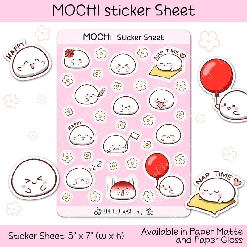 Mochi Sticker - Etsy