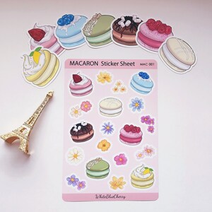 Macaron Sticker Sheet Sticker Pack French Macarons Sticker Snack ...