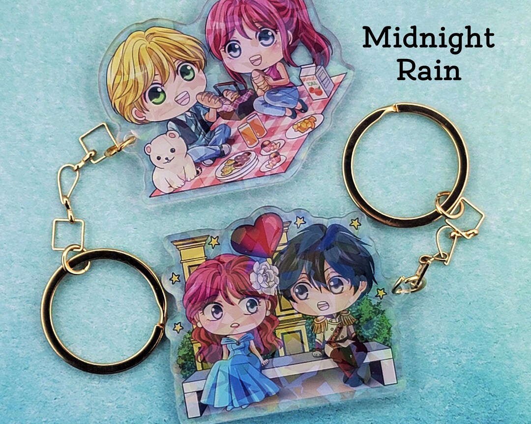 Midnight Rain Holographic Keychain Acrylic Charm Blade Keychain Noemi ...