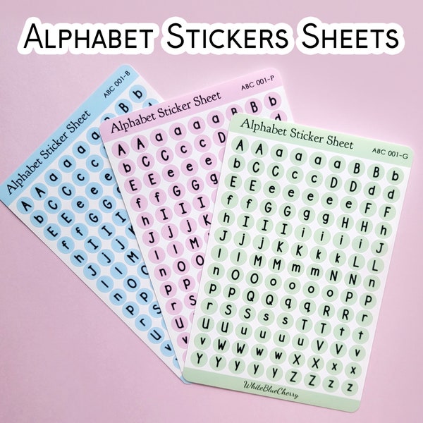 Mini Alphabet Stickers - Etsy