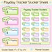 Payday Tracker Sticker Sheet Planner Sticker Paycheck Budget Planner ...