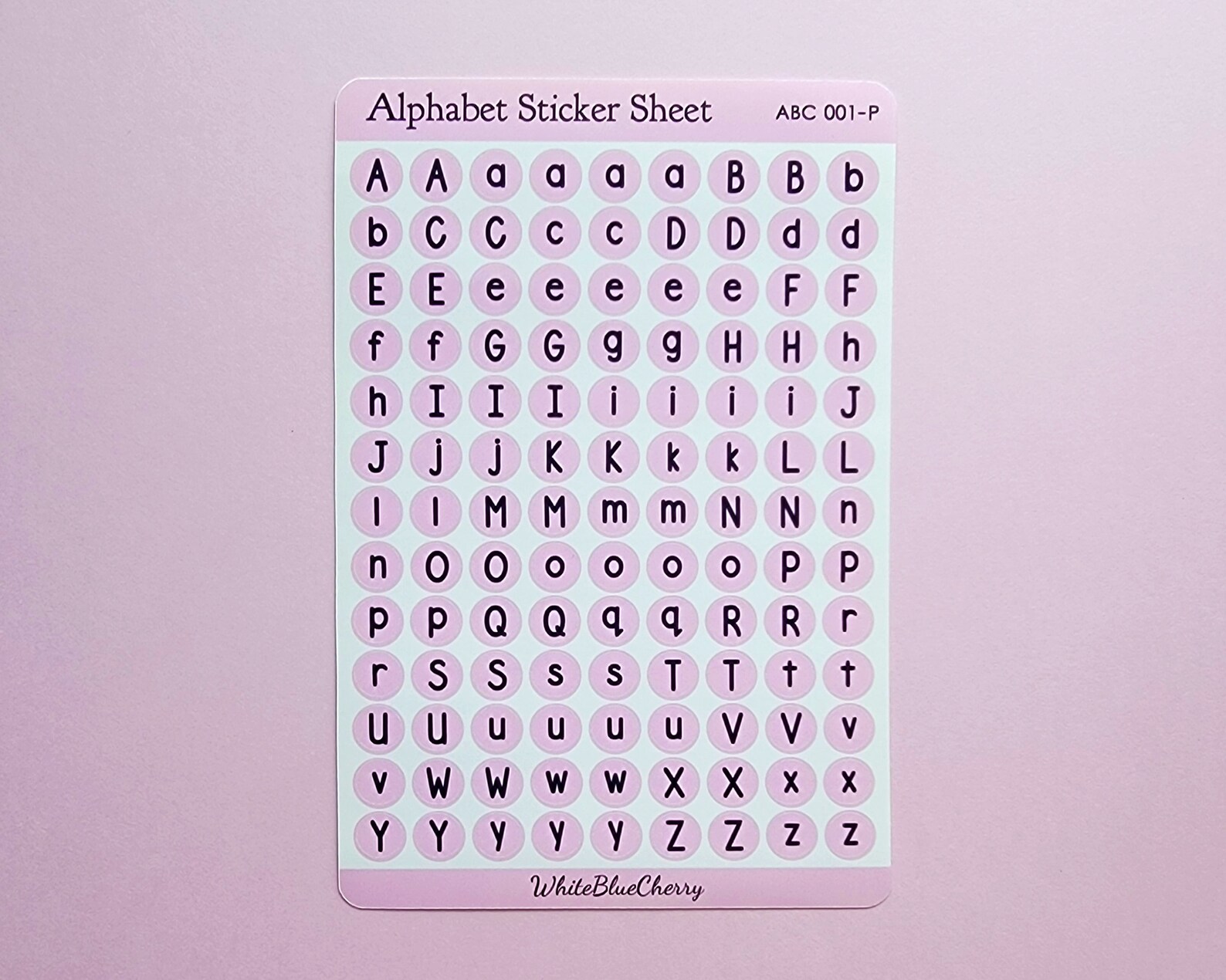 Alphabet Sticker Sheets ABC Letters Planner Stickers - Etsy
