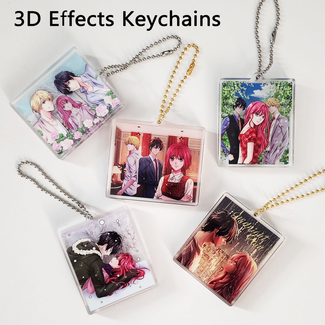 Midnight Rain Keychains With 3D Effects Acrylic Charm Acrylic Keychain ...