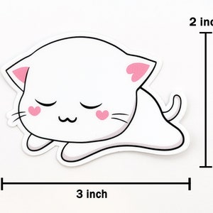 Sleeping Cat Sticker Kawaii Planner Sticker Cat Sleep Sticker Cat Lover ...