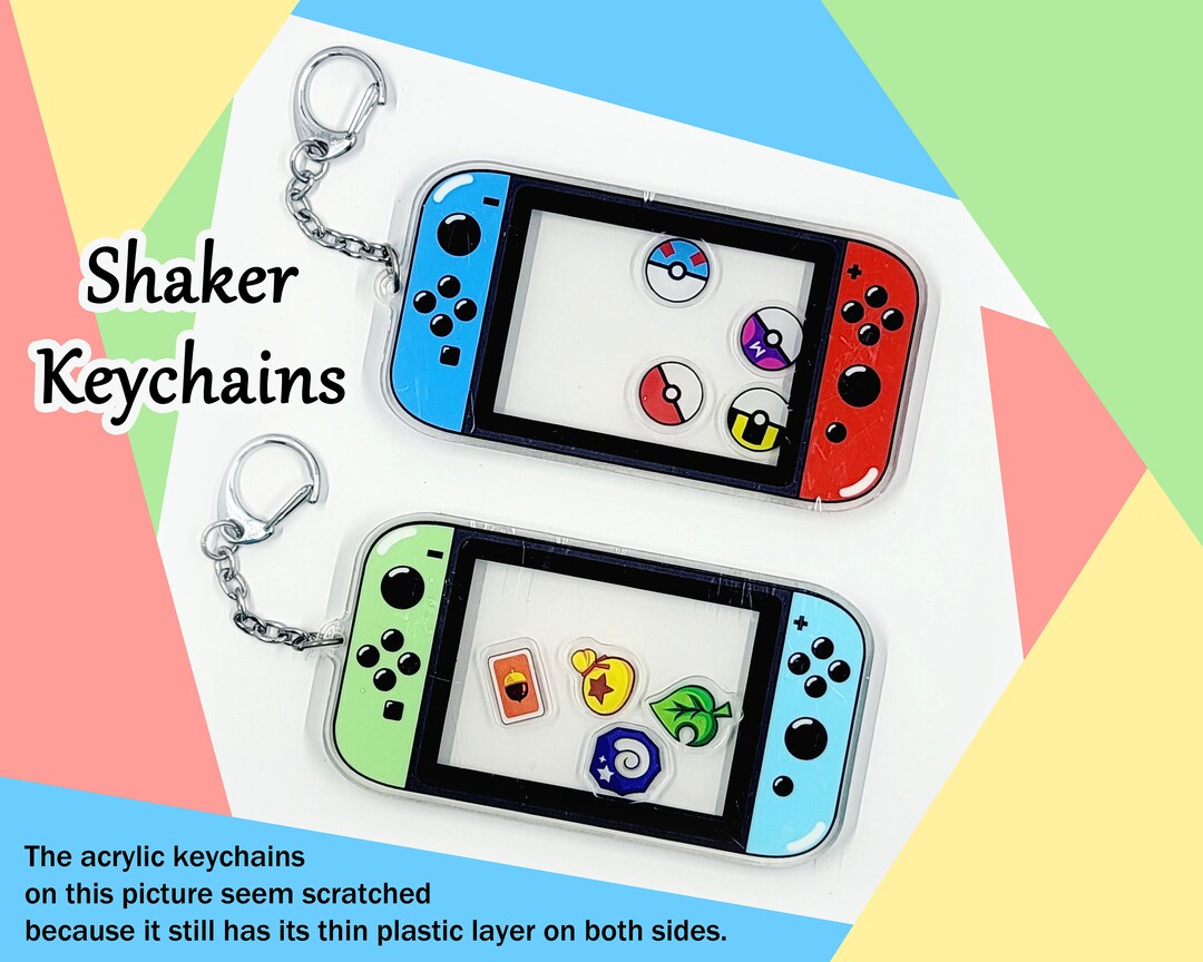 Shaker Charm Shaker Keychain Gamer Keychain Anime Charm Anime Keychain ...