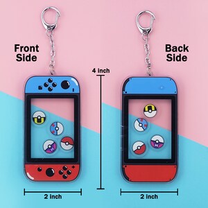 Shaker Charm Shaker Keychain Gamer Keychain Anime Charm - Etsy