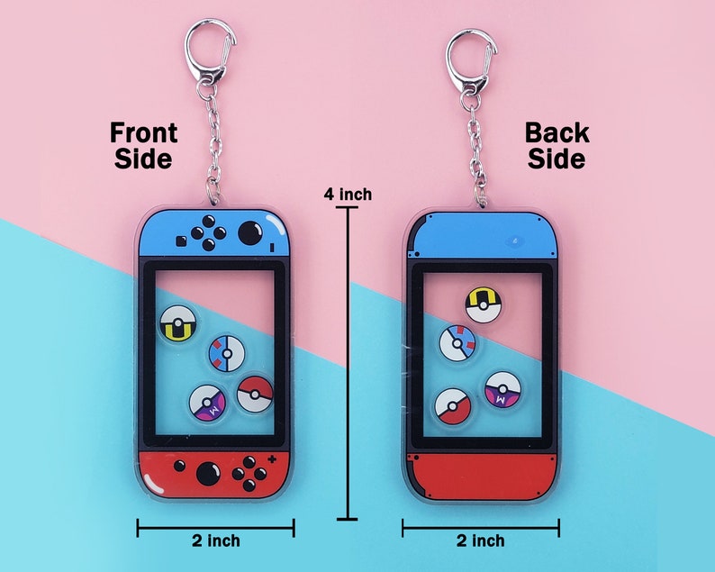 Shaker Charm Shaker Keychain Gamer Keychain Anime Charm - Etsy