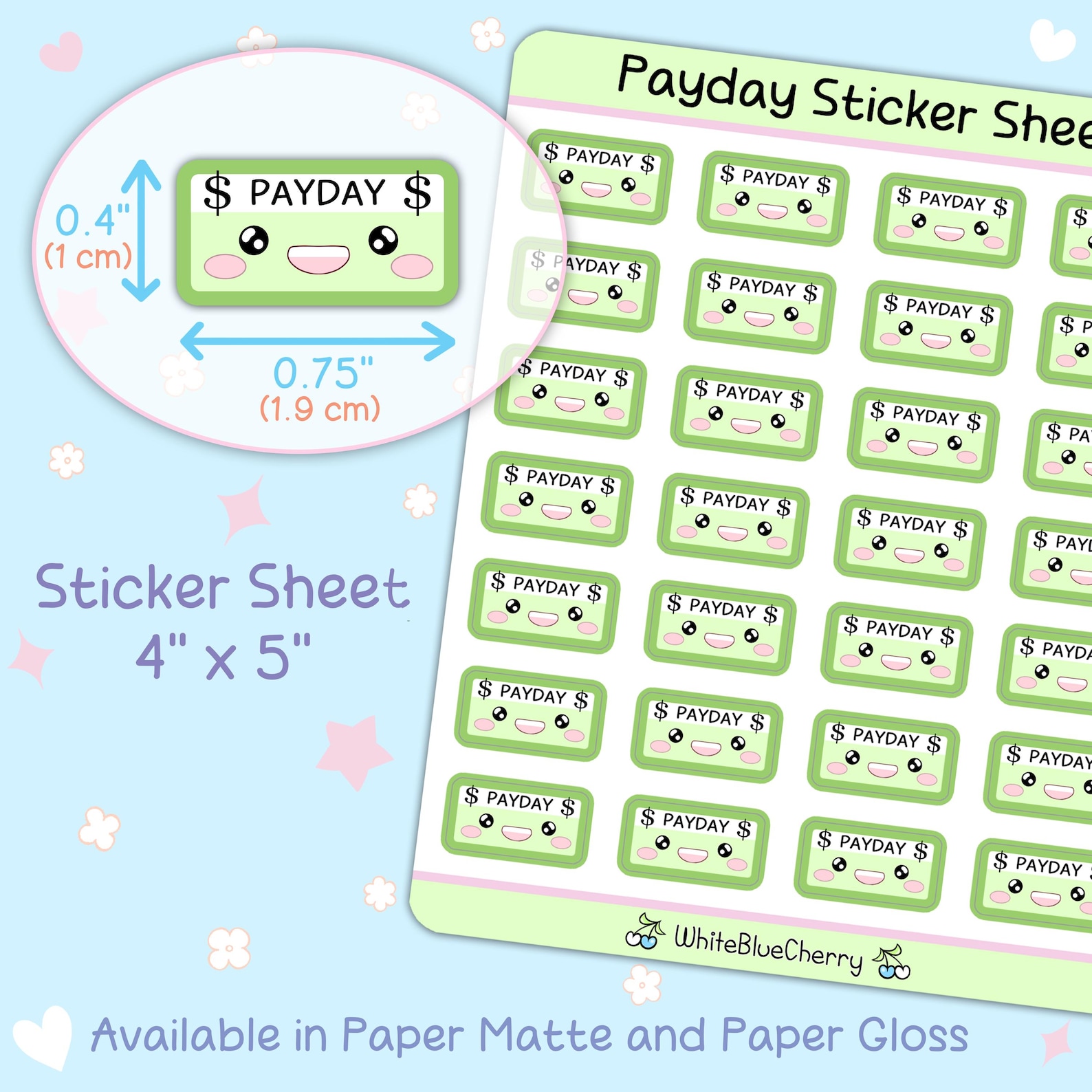 Payday Planner Sticker Sheet: Budget Stickers (4” X 5”) - Etsy