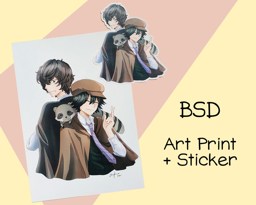 BSD Sticker & Art Print Anime Sticker Anime Art Print Lykune - Etsy