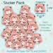 Cute Face Sticker Sheet Anime Chibi Sticker Facial Expressions Emotion ...