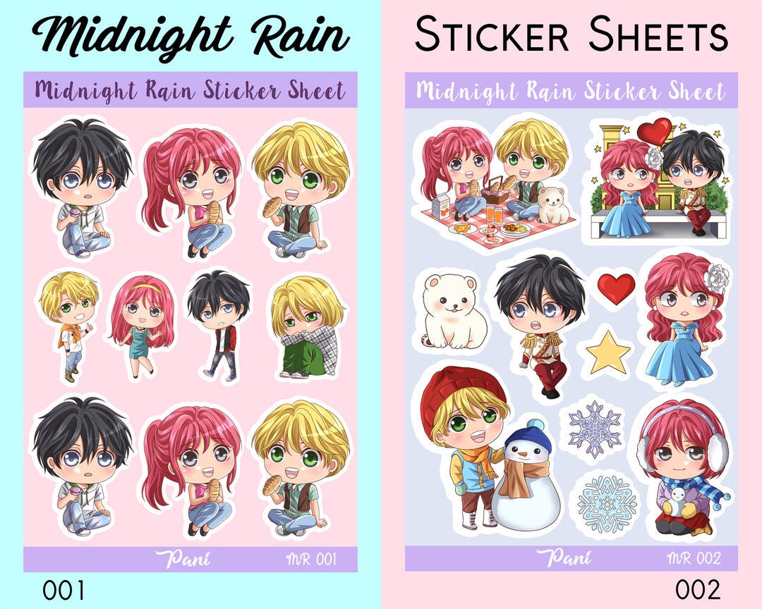 Midnight Rain Sticker Sheet Planner Stickers Blade Sticker Noemi ...