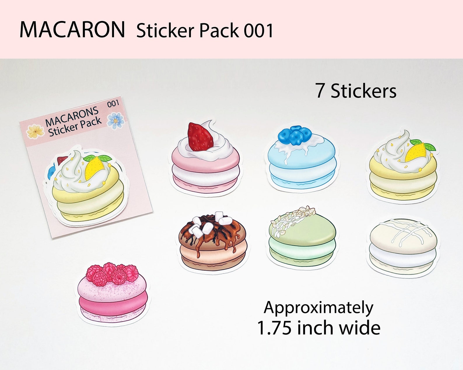 Macaron Sticker Sheet Sticker Pack French Macarons - Etsy