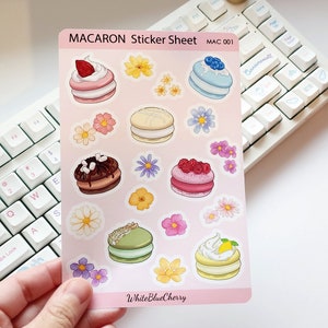 Macaron Sticker Sheet Sticker Pack French Macarons Sticker Snack ...