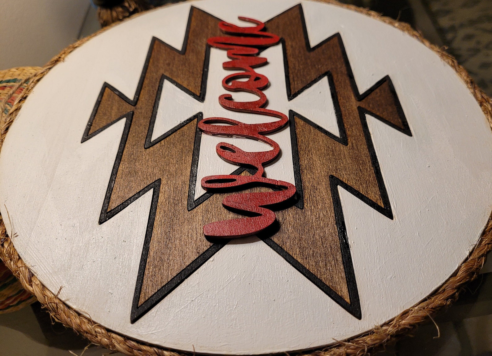 Aztec Print Welcome Sign - Etsy