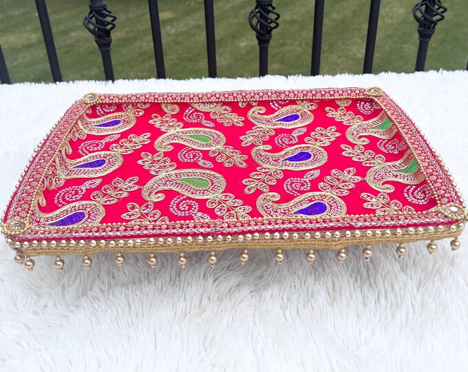 RED Indian Wedding Tray, Henna Cones Tray, Indian Wedding Decor, Mehndi ...