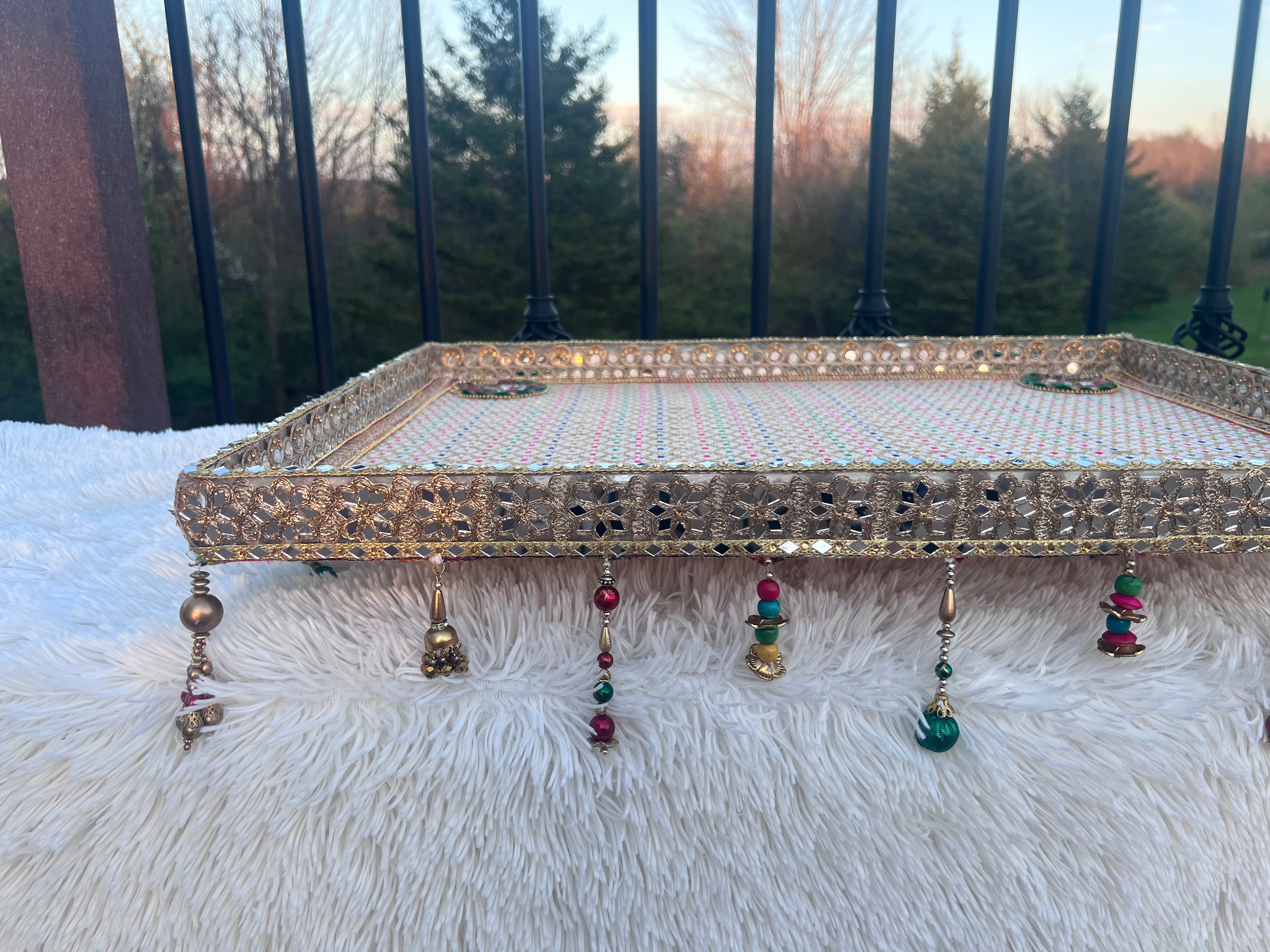 Large Wedding Tray, Henna Cones Tray, Indian Wedding Tray, Nikkah Thaal ...