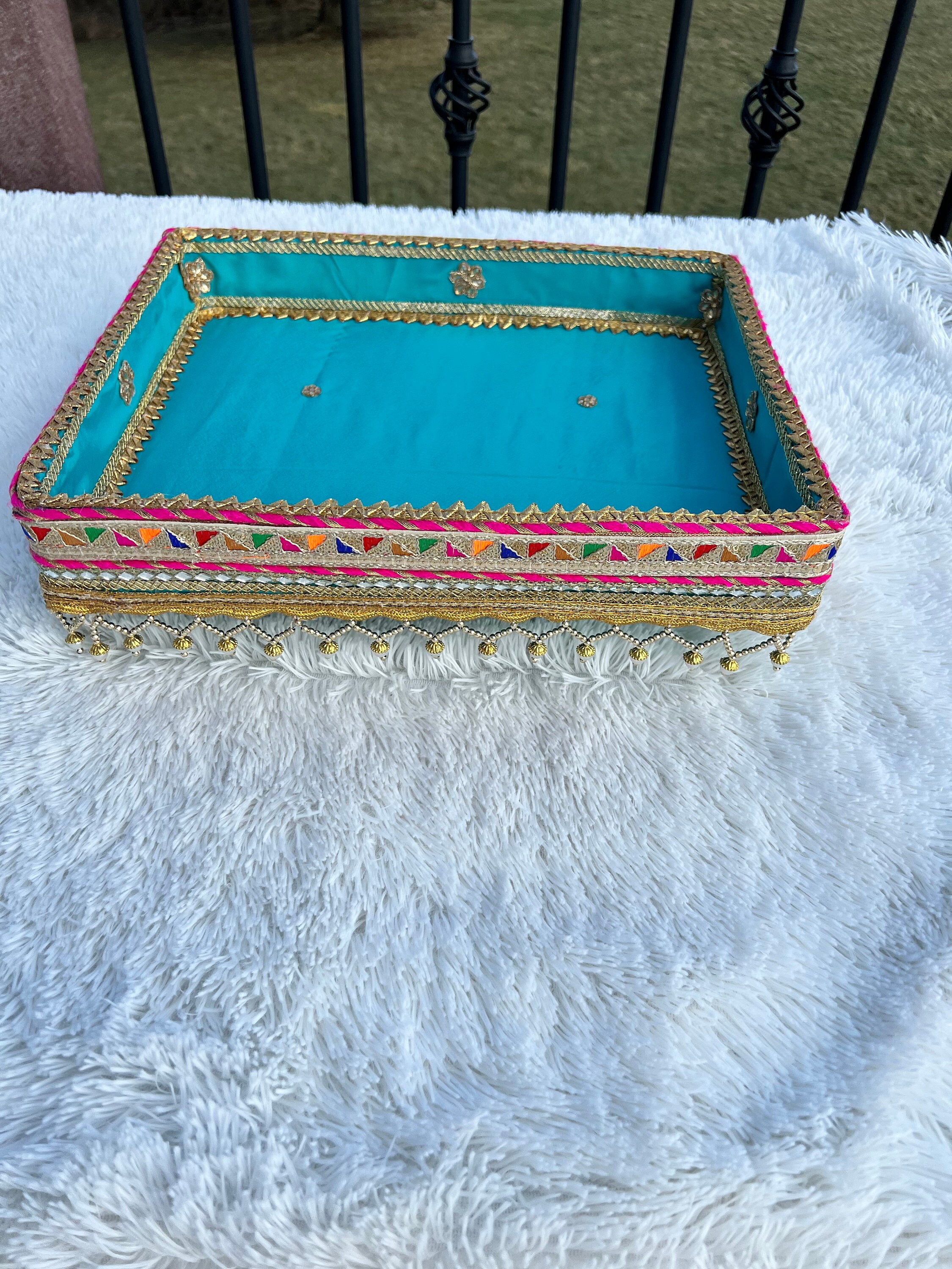 Gota Patti Wedding Tray, Henna Cones Tray, Indian Wedding Decor, Mehndi ...