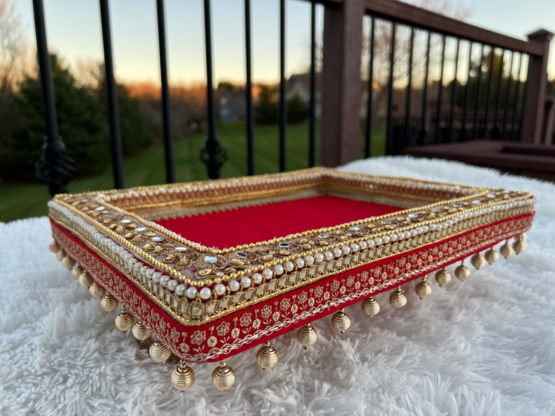 RED Indian Wedding Tray Henna Cones Tray Indian Wedding - Etsy