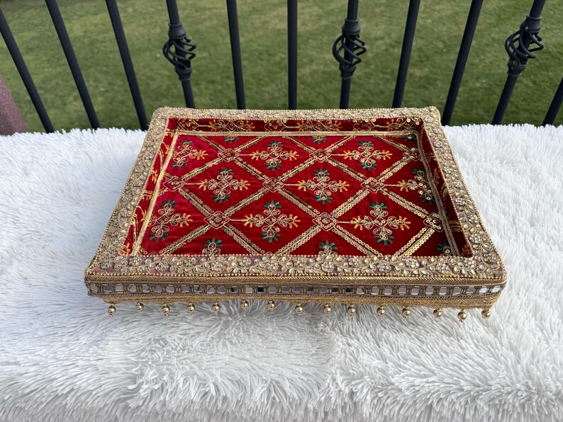 RED Indian Wedding Tray, Henna Cones Tray, Indian Wedding Decor, Mehndi ...