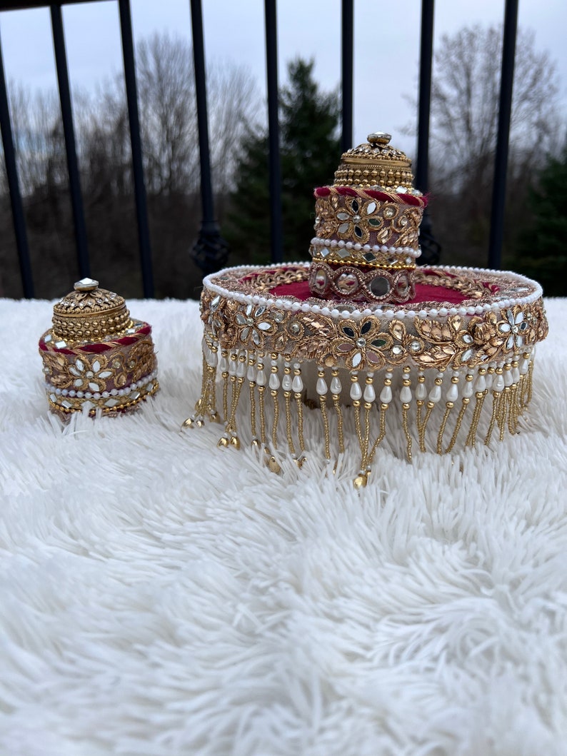 RED Sequin Wedding Ring Plate, Engagement/nikkah Ring Tray,engagement ...