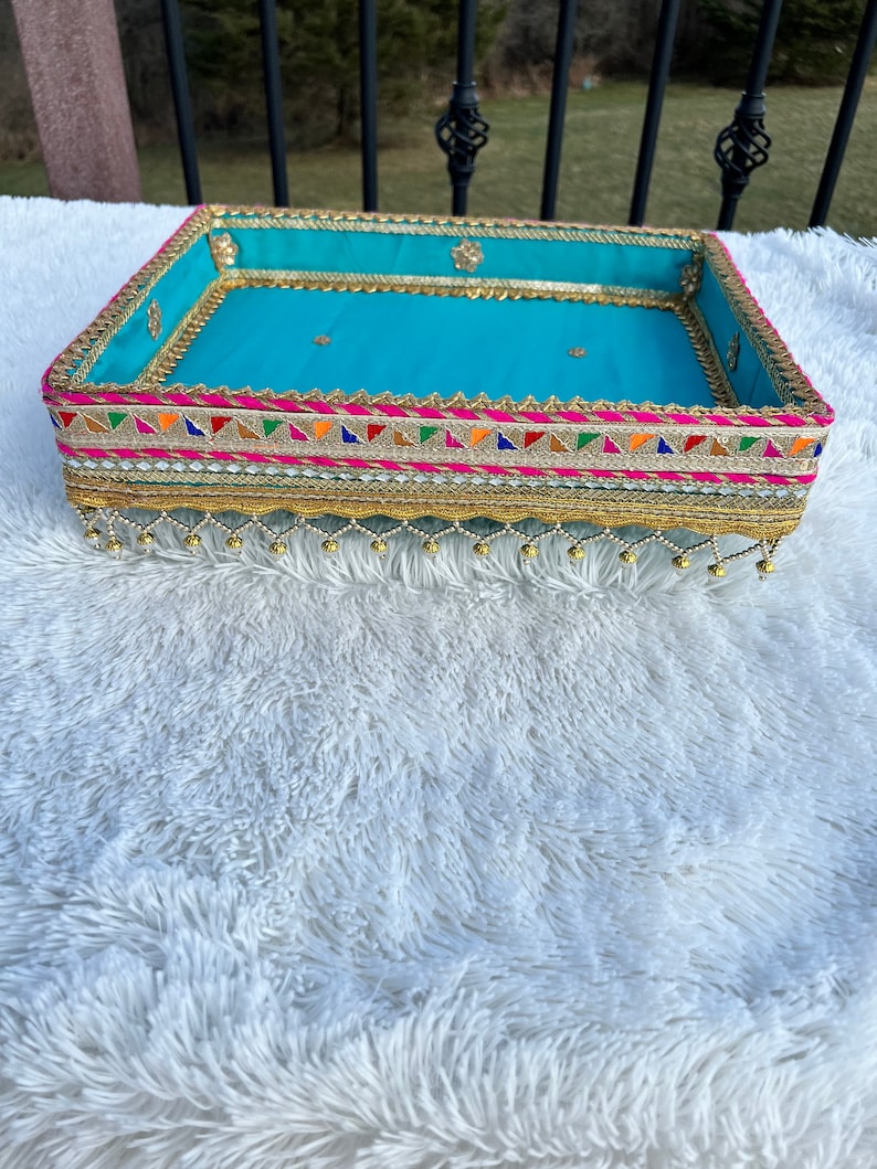 Gota Patti Wedding Tray, Henna Cones Tray, Indian Wedding Decor, Mehndi ...