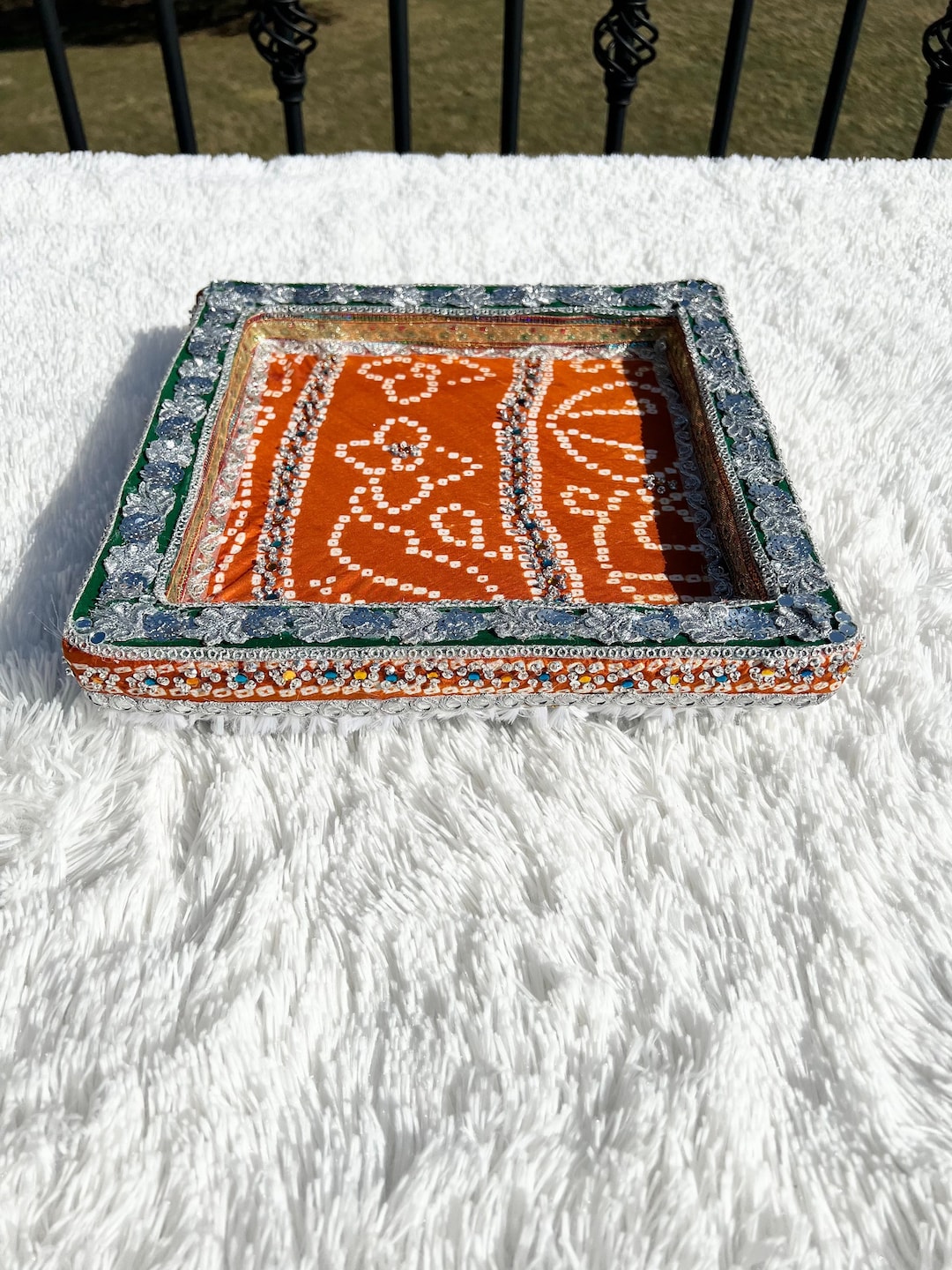 Bandhani Indian Wedding Tray, Henna Cones Tray, Indian Wedding Decor ...