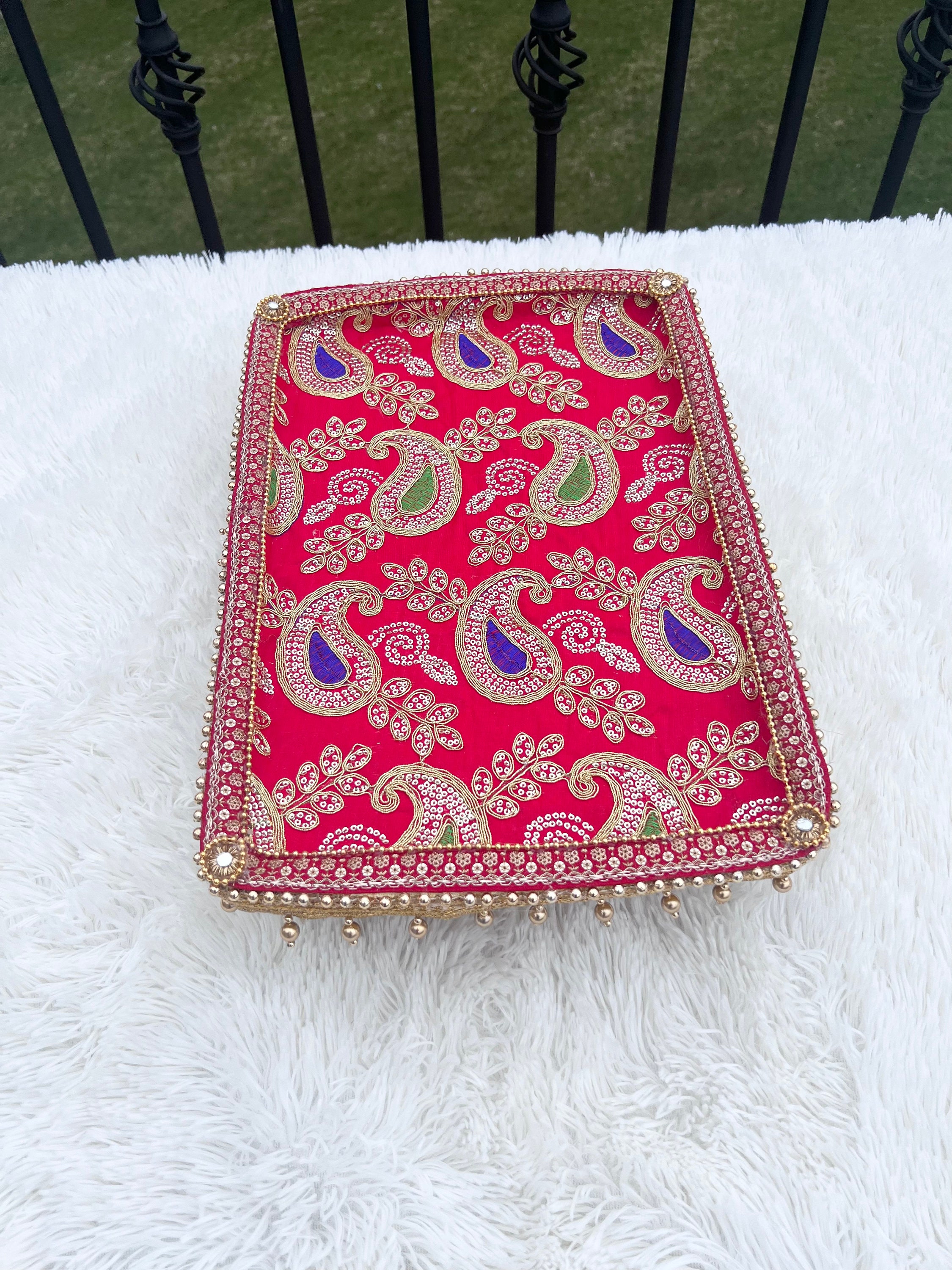 RED Indian Wedding Tray, Henna Cones Tray, Indian Wedding Decor, Mehndi ...