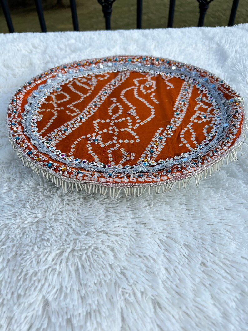 Bandhani Indian Wedding Tray, Henna Cones Tray, Indian Wedding Decor ...